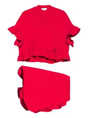 IOANA CIOLACU Peony Shorts Set - Red