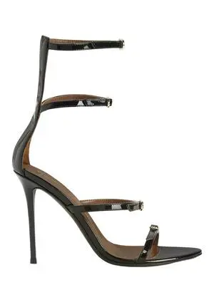 GIUSEPPE ZANOTTI 105mm Giselle Buckles Sandals - Black