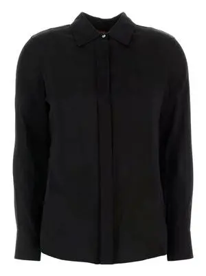 Max Mara Button-up Long-sleeve Shirt - Black