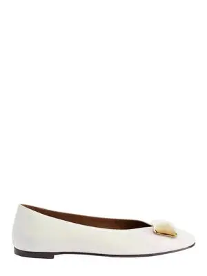 GIUSEPPE ZANOTTI Georgia Stone Ballerinas - White