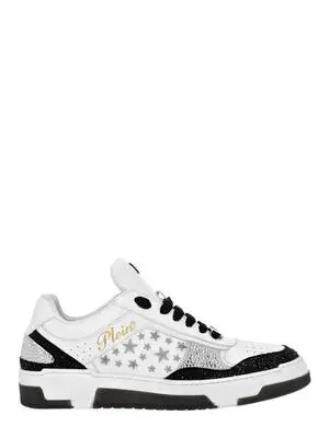Philipp Plein Studded Leather Sneakers - White