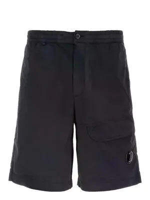 C.P. COMPANY Logo Patch Bermuda Shorts - Blue