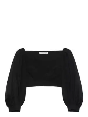 Philosophy Di Lorenzo Serafini Voile Crop Top - Black