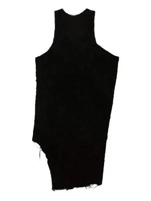 JULIUS Fibroin Tank Top - Black