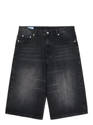 ROUGH. Denim Knee-length Shorts - Black