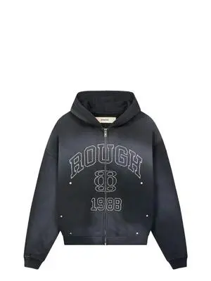 ROUGH. ROUGH. Graphic Zip-Up Hoodie