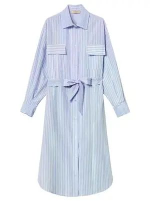 TWINSET Striped Shirt Dress - Blue