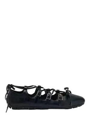 Simone Rocha Ghillie Ballerina Shoes - Black