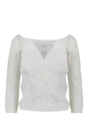 Alberta Ferretti Lace Blouse - White
