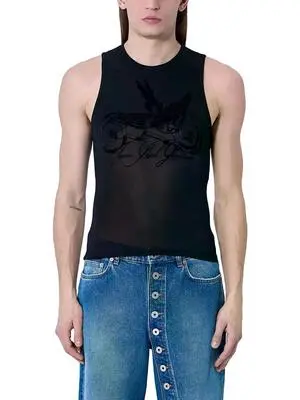 Jean Paul Gaultier Logo Print Tank Top - Black