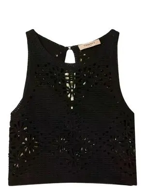 TWINSET Knitted Sleeveless Top - Black