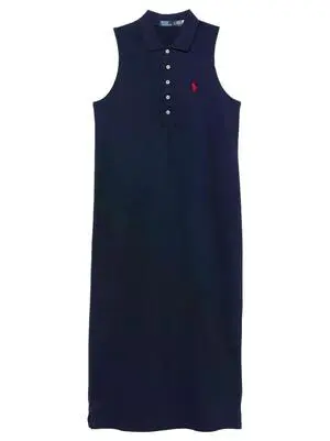 Polo Ralph Lauren Pony-embroidered Midi Dress - Blue