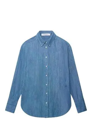 Another Tomorrow Chambray Shirt - Blue