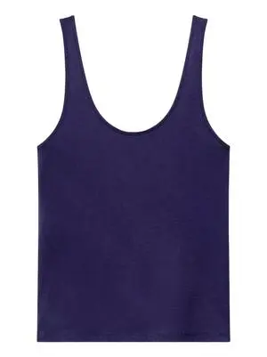 Another Tomorrow Scoop-neck Tank Top - Blue
