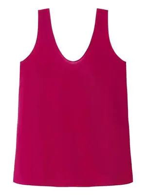 Another Tomorrow Silk Tank Top - Pink