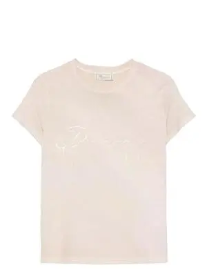Blumarine Logo Jersey T-shirt - Pink