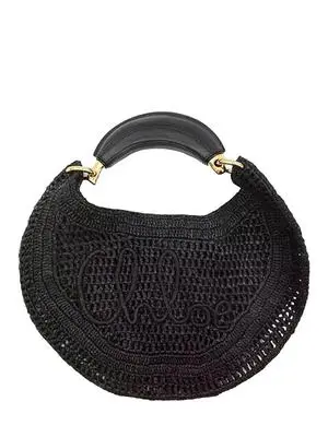 Chloé Chloé Woven Raffia Bag Black