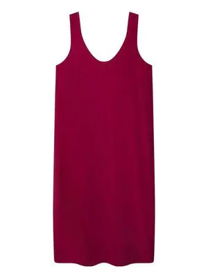 Another Tomorrow Silk Tank Dress - Pink
