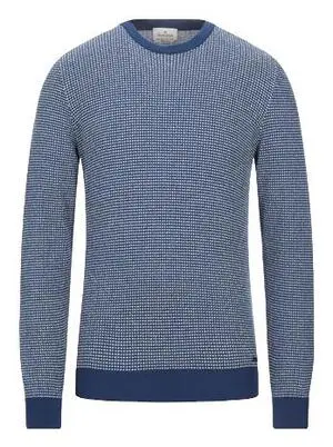 BROOKSFIELD Knitted Two-tone Sweater - Blue