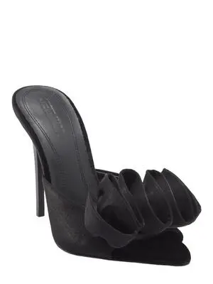 Steve Madden Steve Madden Affinity Stiletto Slide Sandal Black Satin