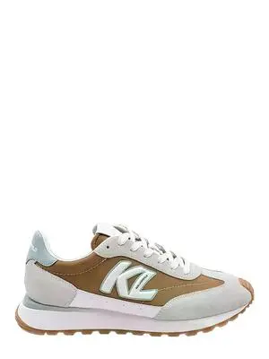 Karl Lagerfeld Kairo Suede Panelled Sneakers - Brown