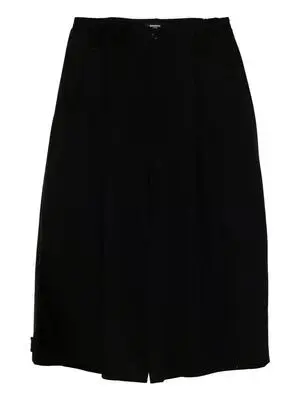SONGZIO Structured Cropped Wide-leg Pants - Black