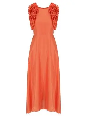 Essentiel Antwerp Hexico Midi Dress - Orange