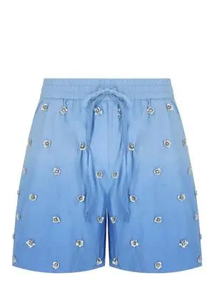 Essentiel Antwerp Hichigan Pleated Shorts - Light Blue