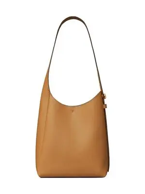 Tory Burch Small Romy Pebble Leather Hobo Bag - Tiramisu