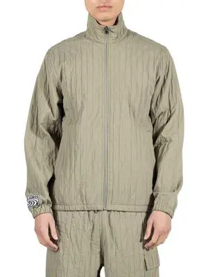 PLEASURES Rescue Pleated Track Jacket - Olive
