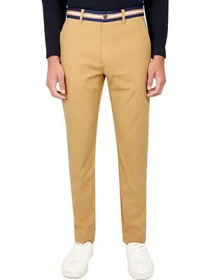 CON.STRUCT Slim Fit Cotton Stretch Pants - Tan