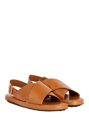 TOD'S Leather Sandals - Brown