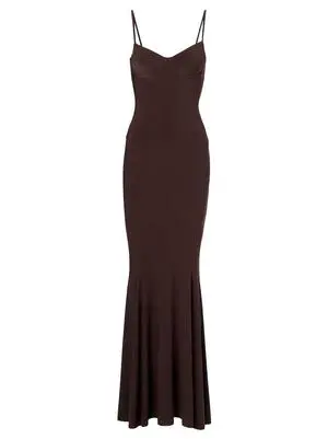 Norma Kamali Jersey Maxi Dress - Brown