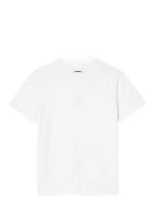 Sandro Logo-embroidered Cotton-jersey T-shirt - Naturels