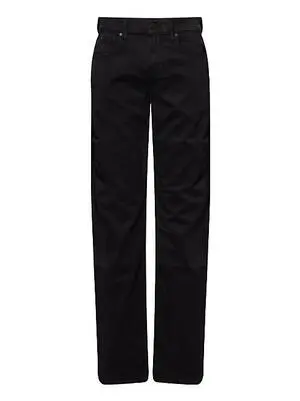 7 For All Mankind Slimmy Lux Performance Tapered-leg Trousers - Stretch Sateen Black