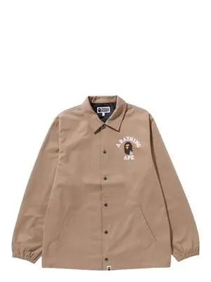 A BATHING APE Go Ape Pointer College Coach Jacket - Beige