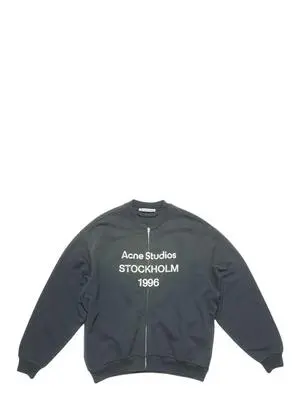 Acne Studios Zip Logo Sweater - Black
