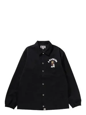 A BATHING APE Go Ape Pointer College Coach Jacket - Black