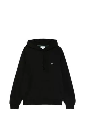 Lacoste Logo-patch Hoodie - Black