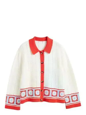 Chinti & Parker Crochet-knit Shirt - White