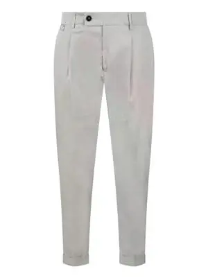 LOW BRAND Pleat-detail Trousers - Grey