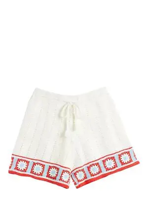 Chinti & Parker Crochet Shorts - White