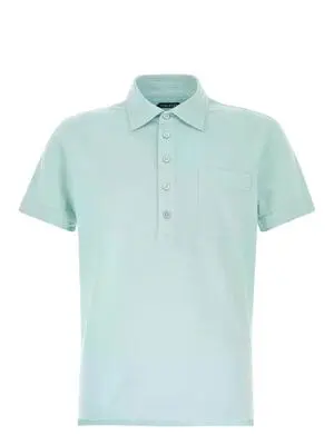TOM FORD Button-placket Polo Shirt - Blue