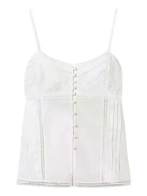 TWINSET Lace-detailed Tank Top - White