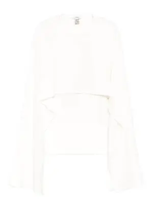 Goen.j Ribbed Cape Top - Neutrals