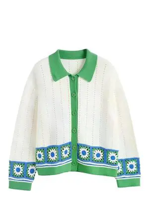 Chinti & Parker Crochet-knit Shirt - White