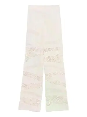 AKEP Zebra-effect Knitted Trousers - Neutrals