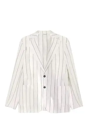 MANUEL RITZ Striped Blazer - Neutrals