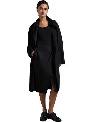Max Mara Midi Cashmere Cardigan Coat - Black