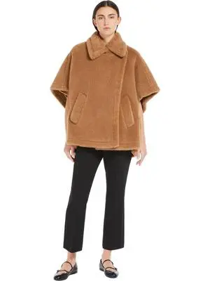 Max Mara Teddy Fabric Cape - Camel